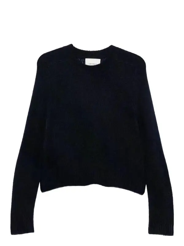 LISA YANG Ribbed Knit Crew Neck Sweater - Blue