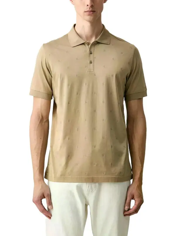 Karl Lagerfeld Monogram-embroidered Polo Shirt - Neutrals