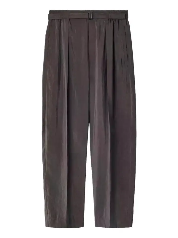 LEMAIRE Belted Relaxed Pants In Dry Silk - Brown