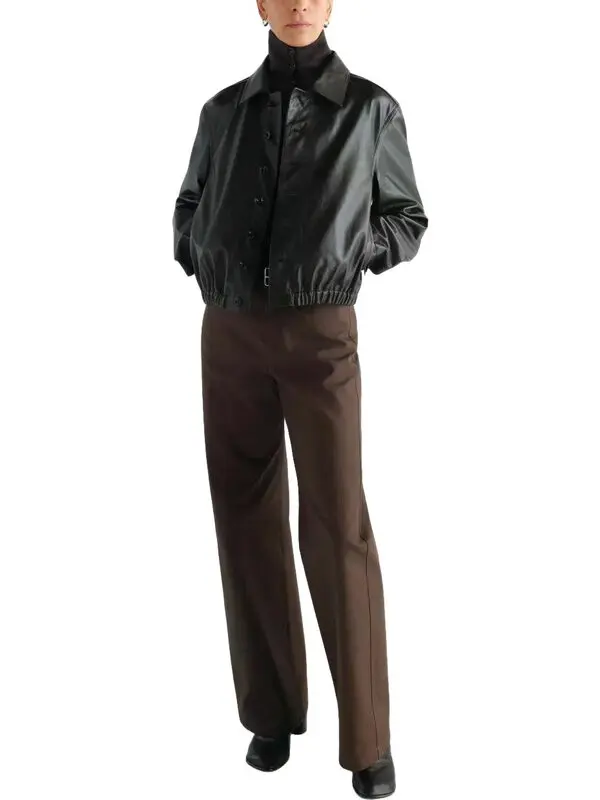 LEMAIRE Soft Leather Blouson - Black