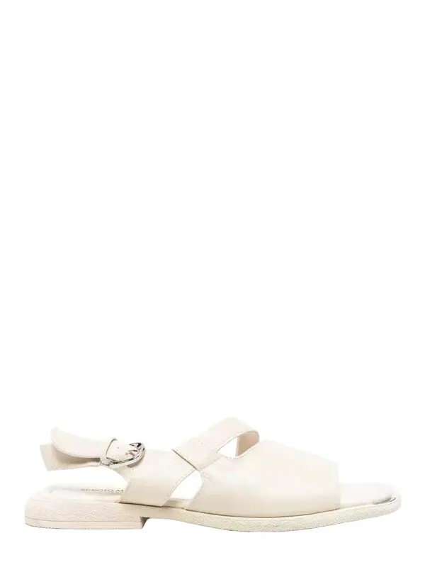 SERGIO MORETTI FIRENZE Leather Buckle-fastening Sandals - Neutrals