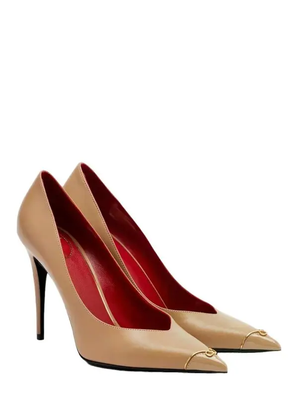 Valentino Garavani Vlogo Heartip Pumps - Neutrals