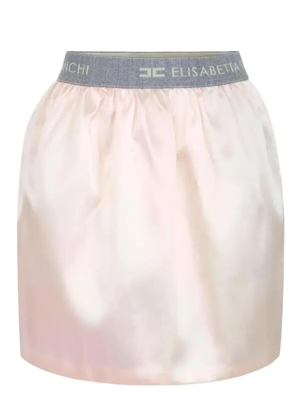 Elisabetta Franchi Silk Gazar Miniskirt - Pink