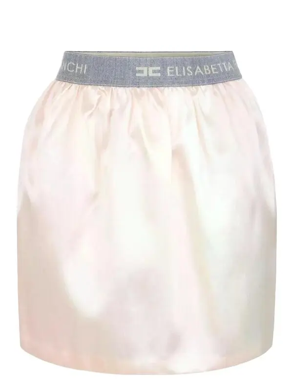 Elisabetta Franchi Silk Gazar Miniskirt - Pink