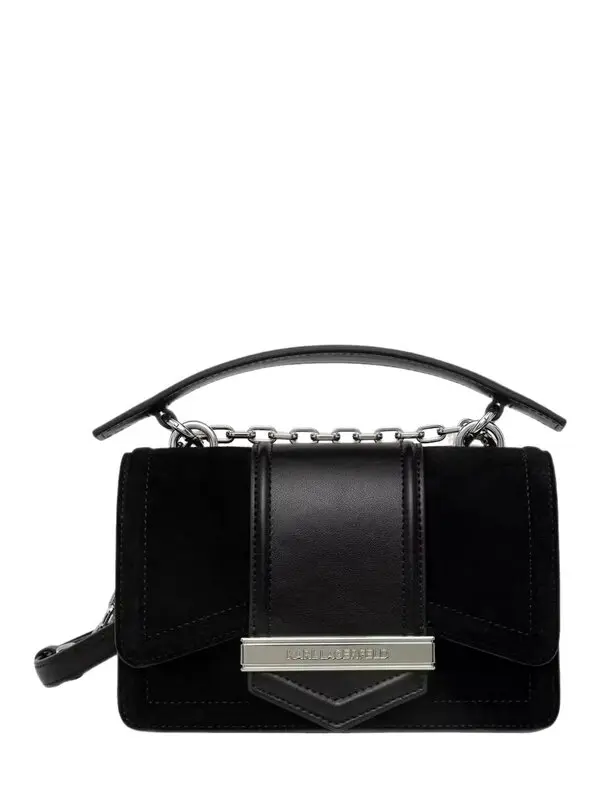 Karl Lagerfeld Suede Mini Crossbody Bag - Black