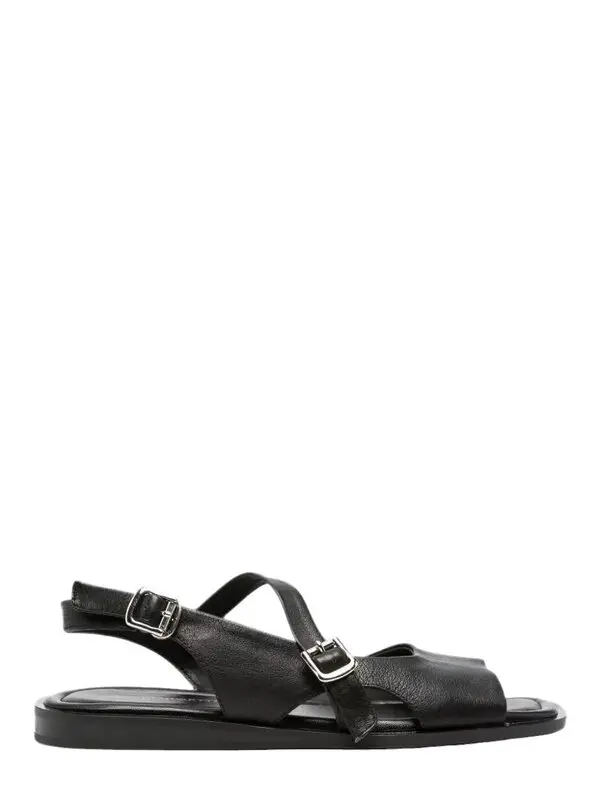 SERGIO MORETTI FIRENZE Buckle-fastening Slingback Sandals - Black