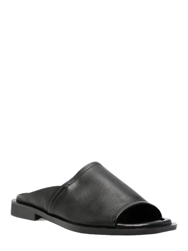 SERGIO MORETTI FIRENZE Open-toe Leather Sandals - Black