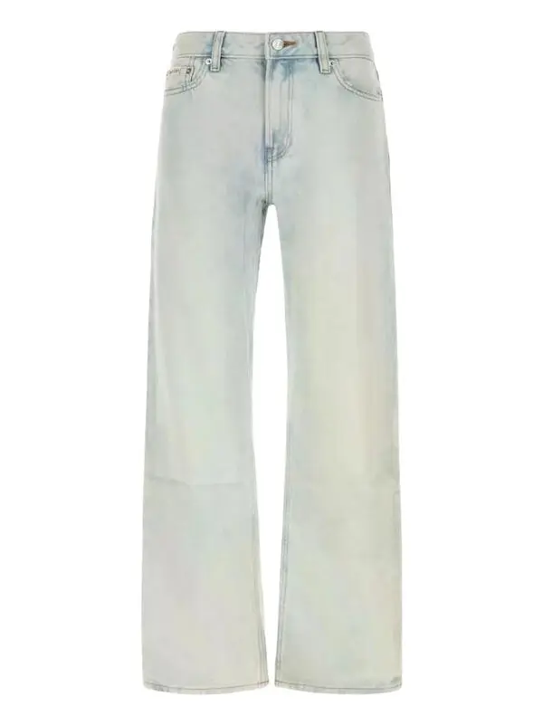 Calvin Klein Logo Patch Straight Leg Jeans - Blue