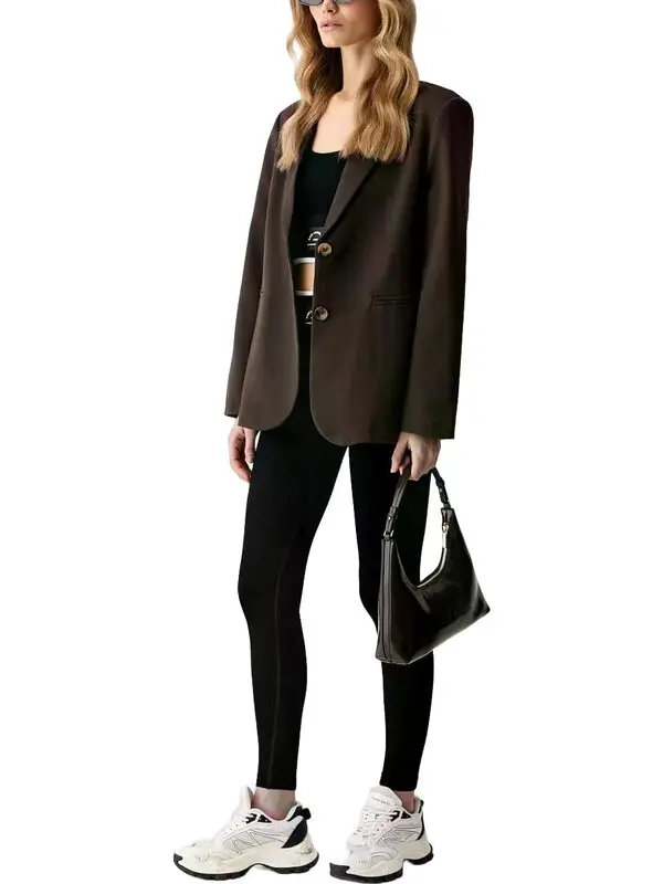 Karl Lagerfeld Logo Patch Ribbed Knit Cropped Top - Black
