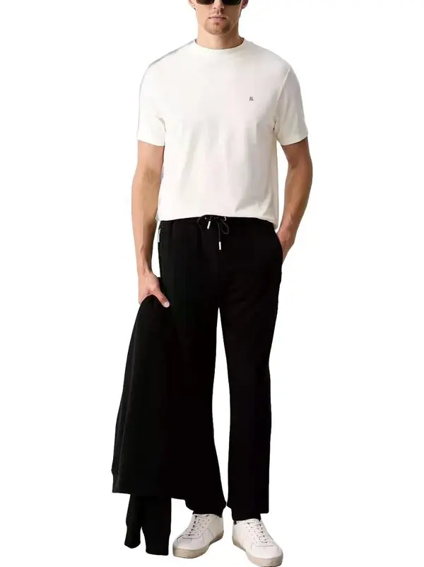 Karl Lagerfeld Drawstring Zipped-pocket Track Pants - Black