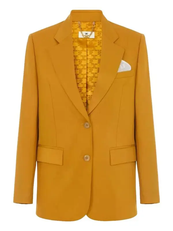 Elisabetta Franchi Gabardine Blazer - Yellow