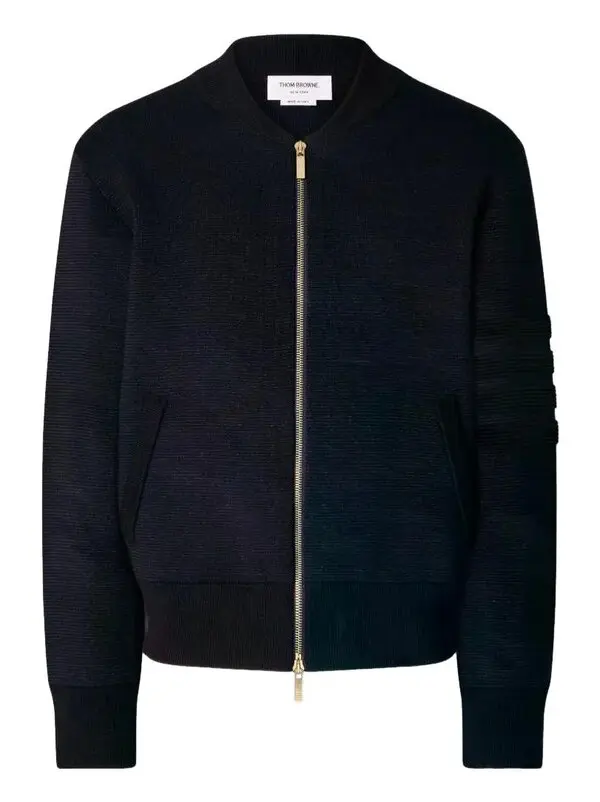 Thom Browne Milano-stitch 4-bar Bomber Jacket - Grey