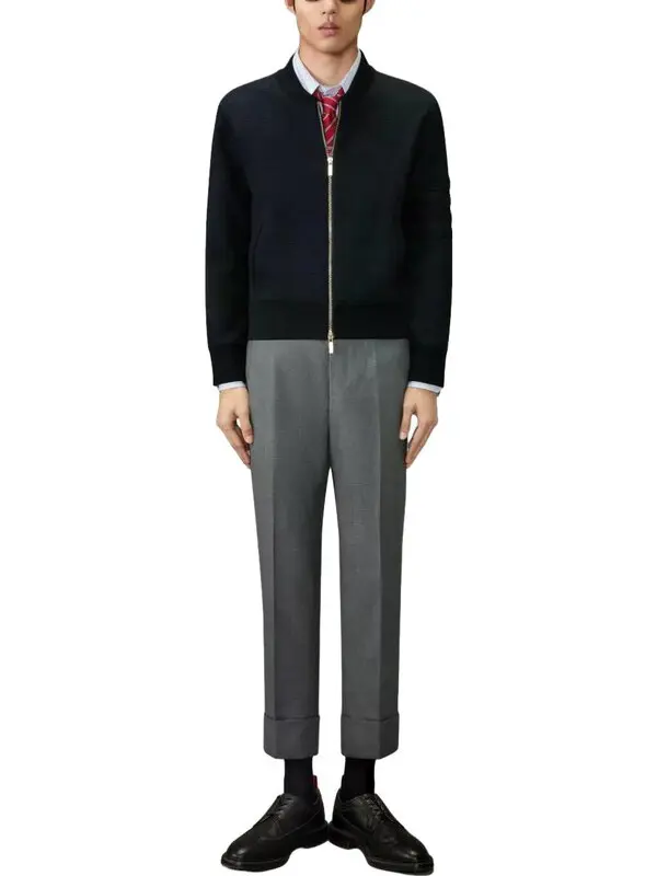 Thom Browne Milano-stitch 4-bar Bomber Jacket - Grey