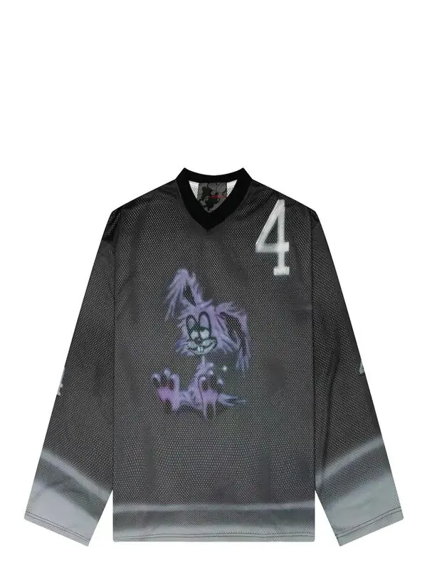 JUNGLES JUNGLES Graphic-print Mesh T-shirt - Black
