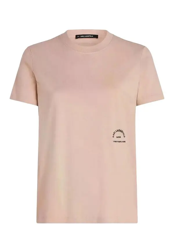 Karl Lagerfeld Embroidered Logo T-shirt - Pink