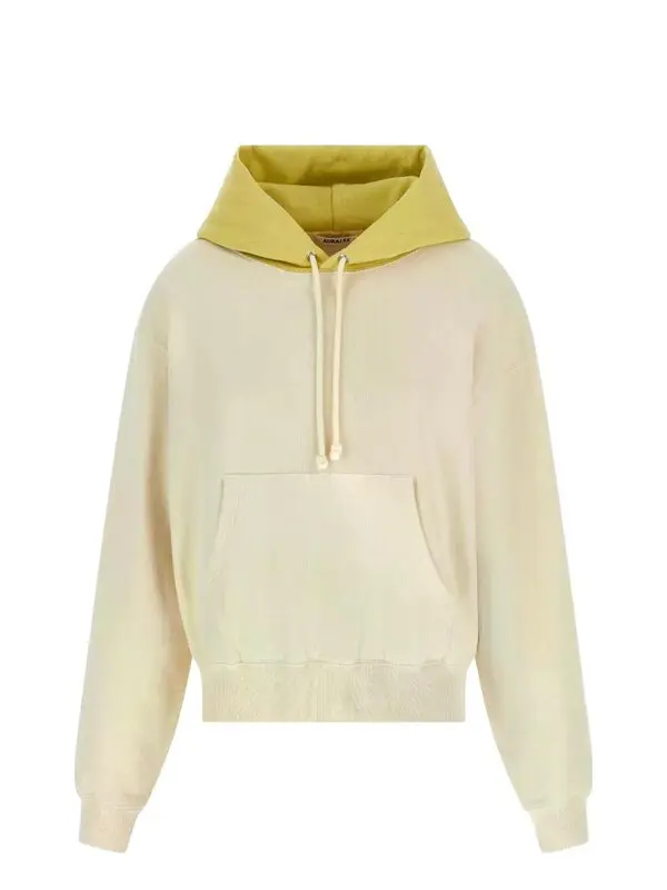 Auralee Cotton Hoodie With Drawstring Hood - Neutrals