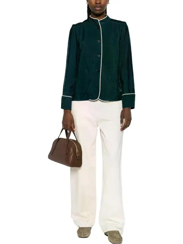FORTE_FORTE Piped Corduroy Jacket - Green
