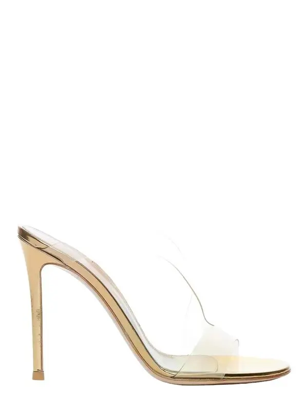 GIANVITO ROSSI Metallic-effect Heeled Sandals - Gold