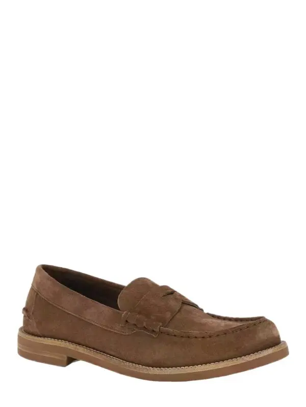 PEDRO GARCIA Suede Penny Loafers - Brown
