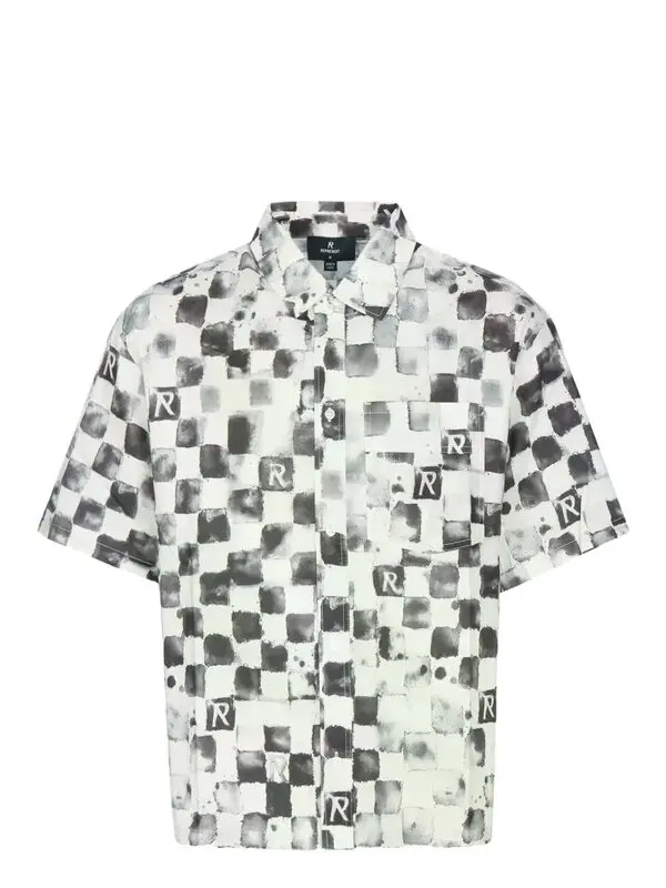 REPRESENT Pool Side Checkerboard-print Shirt - White