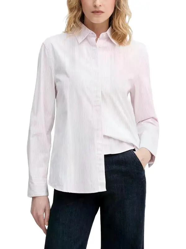 BENETTON Vertical Stripe Long Sleeve Shirt - Pink