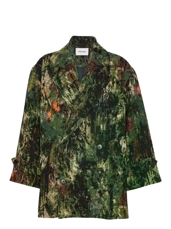 Henrik Vibskov Dimout Jacquard Coat - Green