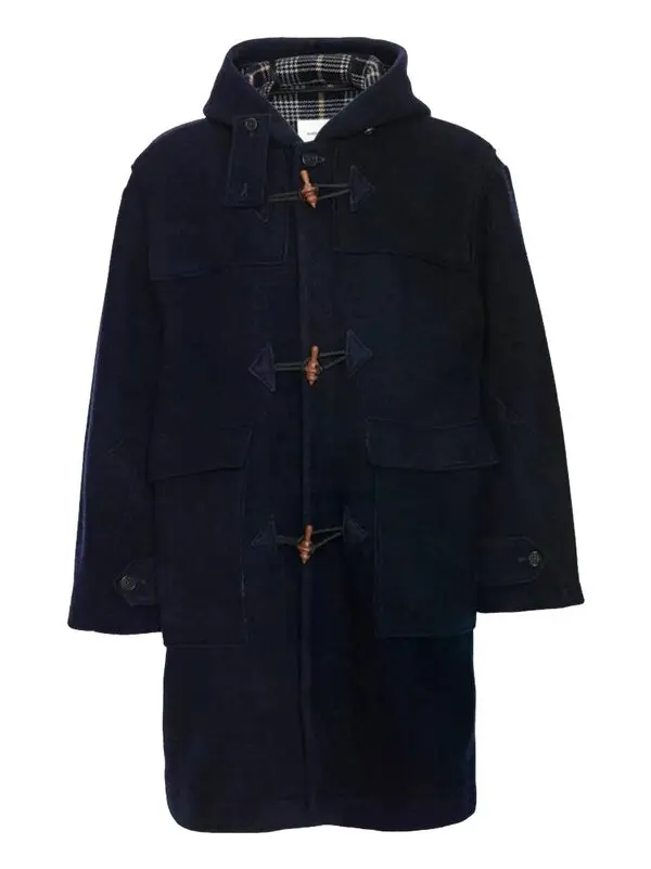 Henrik Vibskov Toggle-fastening Duffle Coat - Blue