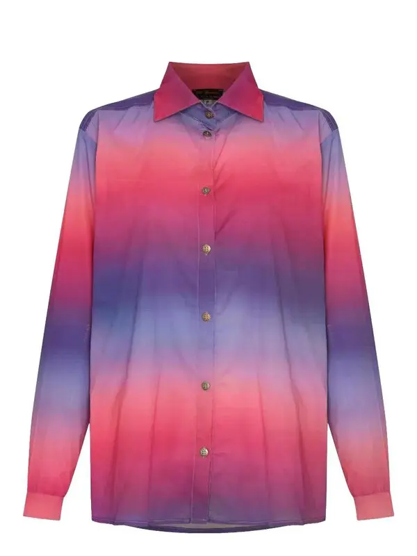 AMIR SLAMA Gradient Effect Long-sleeved Shirt - Pink