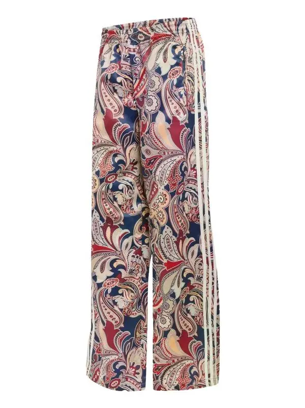 Adidas Paisley Print Wide Leg Track Pants - Blue