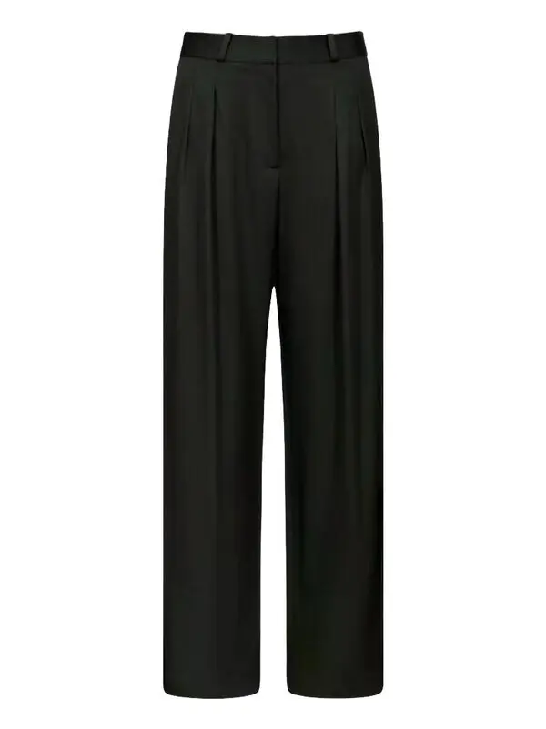 Loulou De Saison Alio Pleated Front Trousers - Black