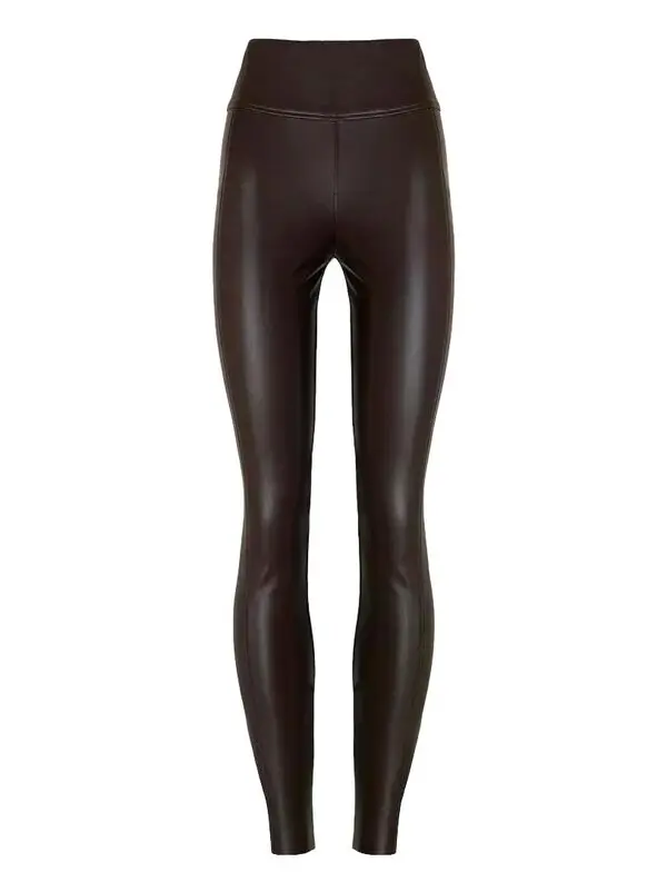 Wolford Edie Faux-leather Leggings - Brown