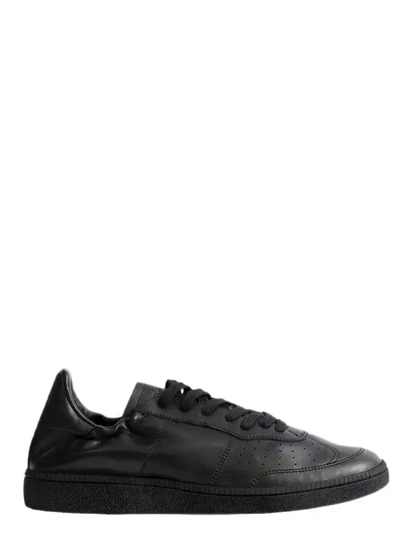 MAJOR STEP Leather Tennis Sneakers - Black