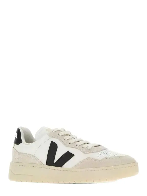 VEJA V-90 Leather Sneakers - White