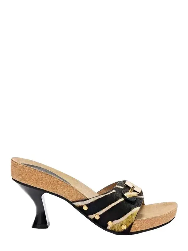DR. SCHOLL'S SHOES Luna Zebra-print Calf Hair Sandals - Black