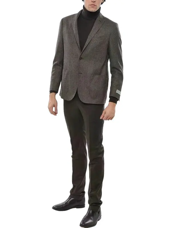 Corneliani Nino Danieli Single-breasted Wool Blazer - Brown