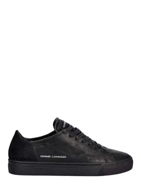 CRIME LONDON Logo Print Panelled Sneakers - Black