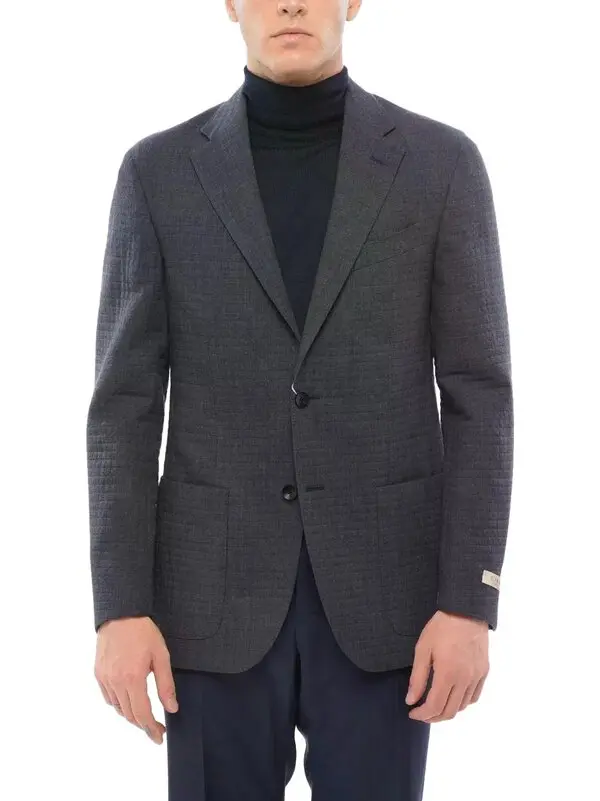 BEYMEN CLUB Quilted Wool Blazer - Grey