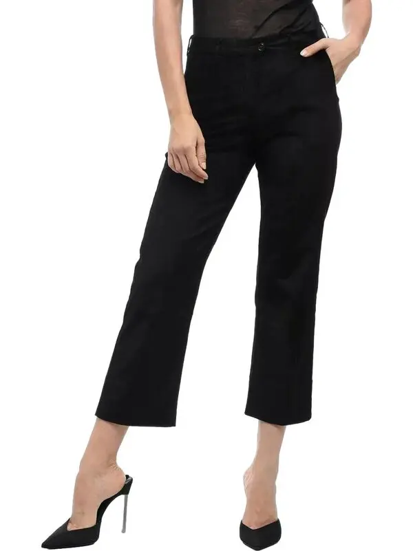 Woolrich Cropped Corduroy Trousers - Black