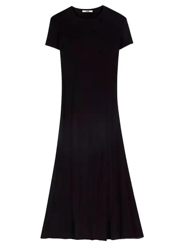 Maje Cowl-back Maxi Dress - Black