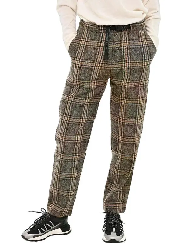 Woolrich Checked Wool-blend Trousers - Brown