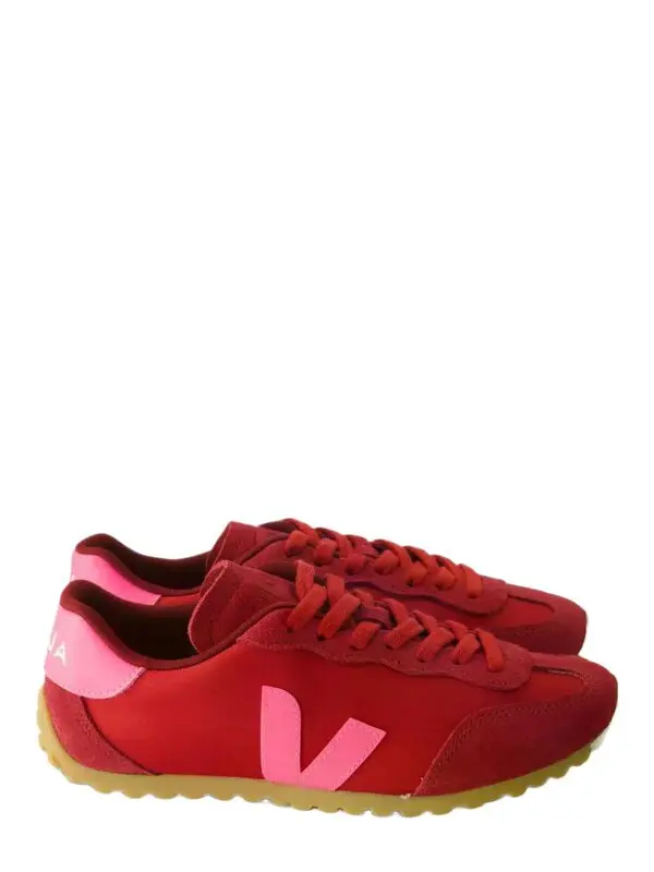 VEJA Suede-panelled Logo-patch Sneakers - Red