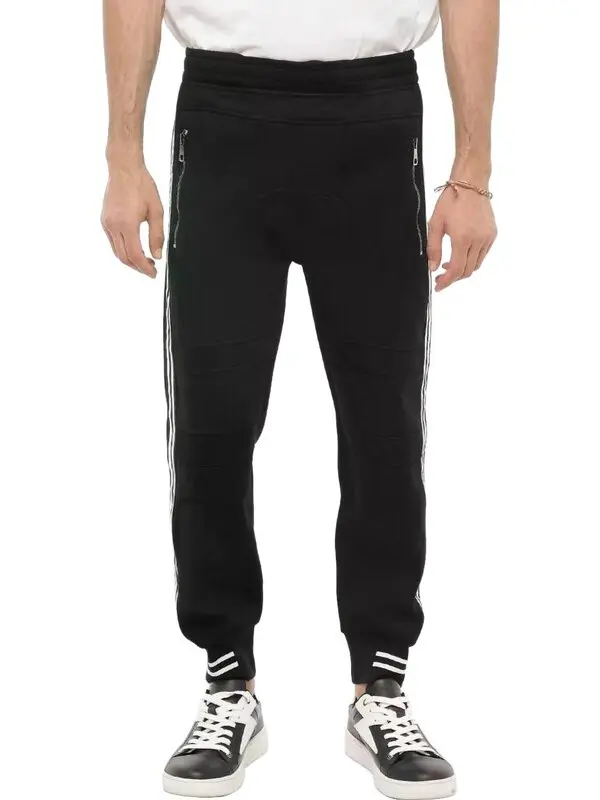 Neil Barrett Biker-style Side-stripe Track Pants - Black