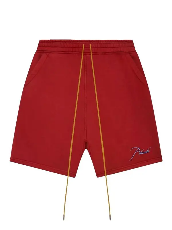Rhude Classique Logo-print Drawstring Shorts - Red