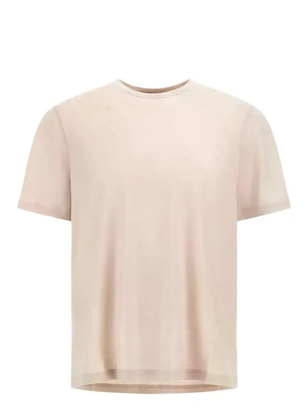 Herno Short-sleeved Wool T-shirt - Neutrals