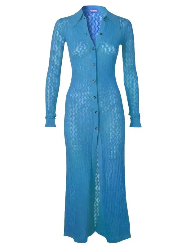 Dodo Bar Or Button-down Maxi Dress - Blue