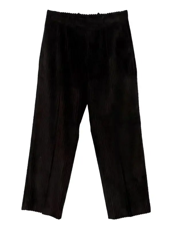 Our Legacy Borrowed Plissé-effect Cotton Trousers - Brown