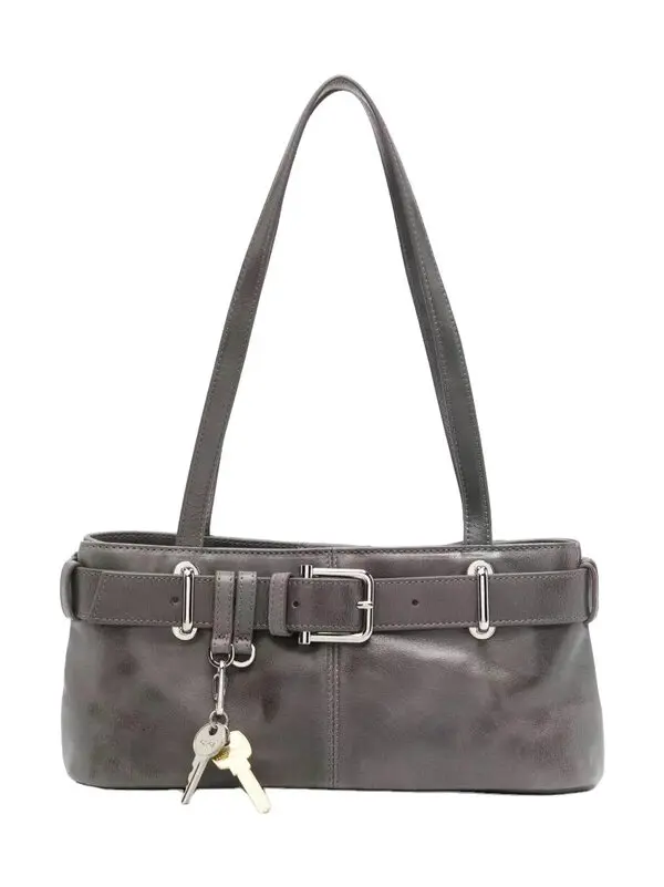 OSOI Buckle Detail Leather Tote Bag - Grey