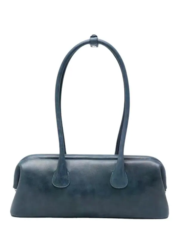 OSOI Boat Aged-effect Leather Tote Bag - Blue