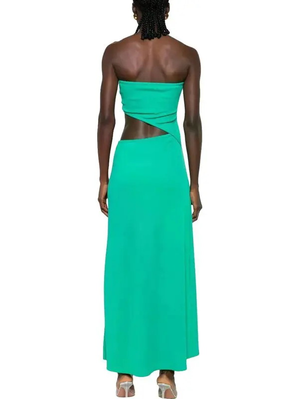 Christopher Esber Strapless Sweetheart Neck Maxi Dress With Crystal Pendant - Green