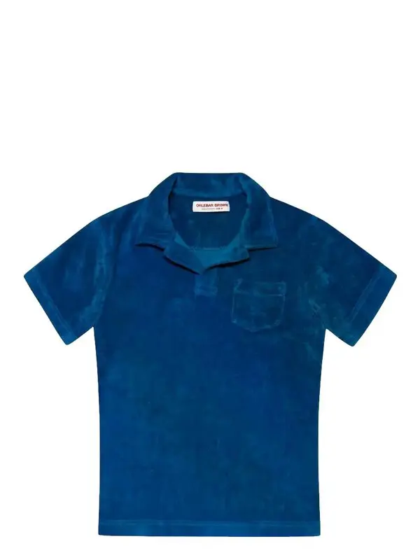 Orlebar Brown Towelling Cotton Polo Shirt - Blue